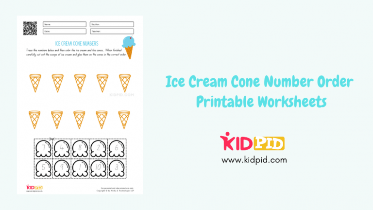 Ice Cream Cone Number Order Printable Worksheets - Kidpid