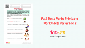 Past Tense Verbs Printable Worksheets for Grade 2 - Kidpid