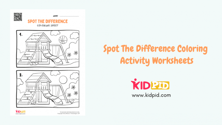 Spot The Difference Coloring Activity Worksheets - Kidpid