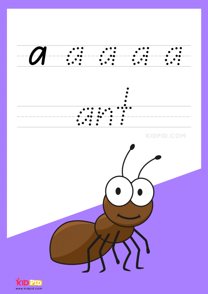 Colorful Animals Alphabet Writing Worksheets - Kidpid