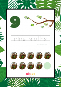 Sloth Number Posters - Kidpid