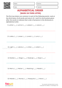 Dictionary Skills Printable Worksheets for Grade 2 - Kidpid