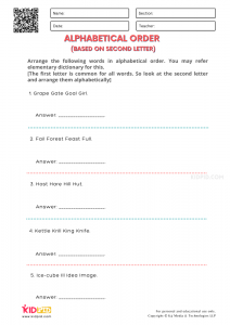 Dictionary Skills Printable Worksheets for Grade 2 - Kidpid