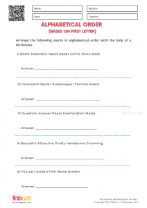 Dictionary Skills Printable Worksheets for Grade 2 - Kidpid