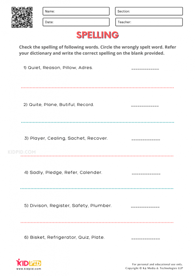 Dictionary Skills Printable Worksheets for Grade 2 - Kidpid
