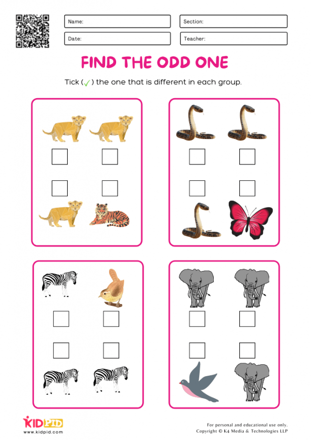 Find the different Printable Worksheets for Kindergarten - Kidpid