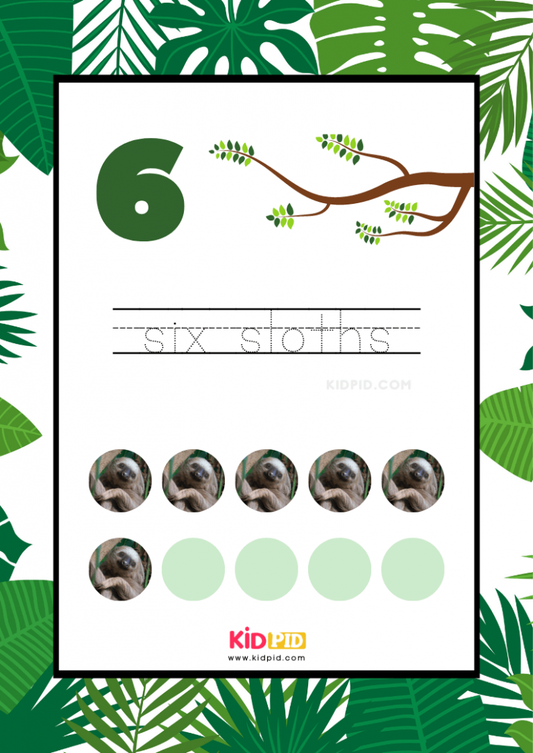 Sloth Number Posters - Kidpid