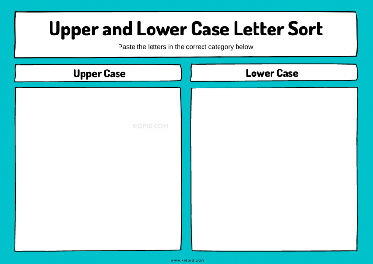 Uppercase and Lowercase Letters Sorting Worksheet - Kidpid