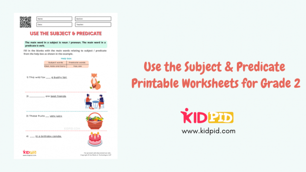 Use the Subject & Predicate Printable Worksheets for Grade 2 - Kidpid