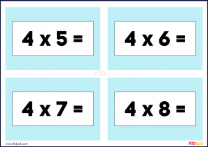 Times Tables Multiplication Matching Card Game Flashcards - Kidpid