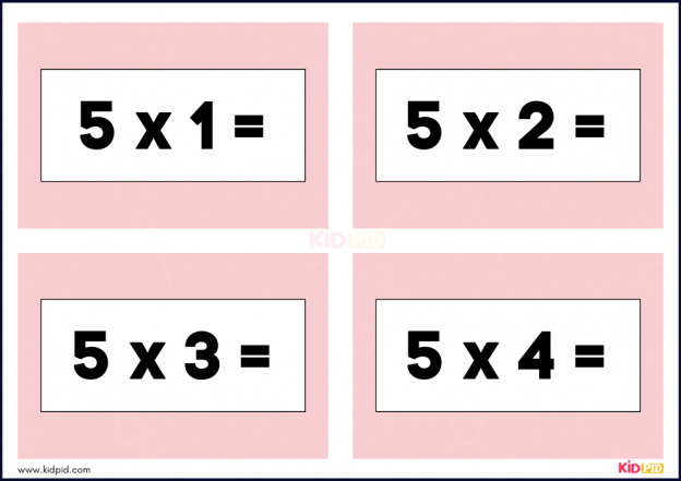Times Tables Multiplication Matching Card Game Flashcards - Kidpid