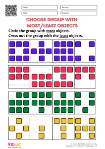 Most or Least Worksheets for Kindergarten - Kidpid