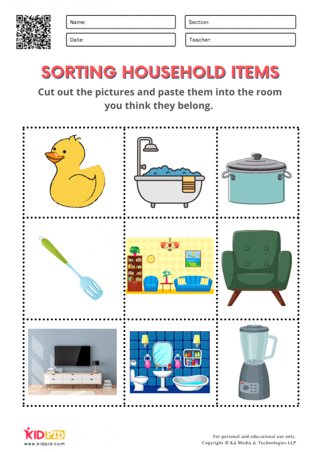 Sorting Data Printable Worksheets for Grade 1 - Kidpid