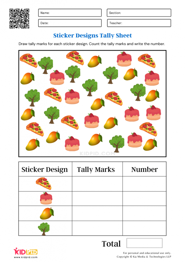 Counting with Tally Sheets Free Printable for Grade 2 - Kidpid