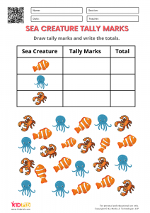Counting with Tally Sheets Printable Worksheets for Grade 1 - Kidpid