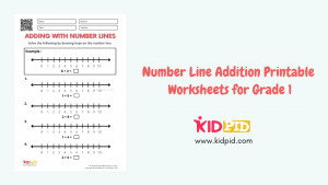 Number Line Addition Printable Worksheets for Grade 1 - Kidpid