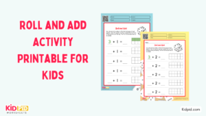 Roll and Add Activity Printables for Kids - Kidpid