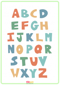 Colorful Alphabet Poster Printable for Toddlers & Preschoolers - Kidpid