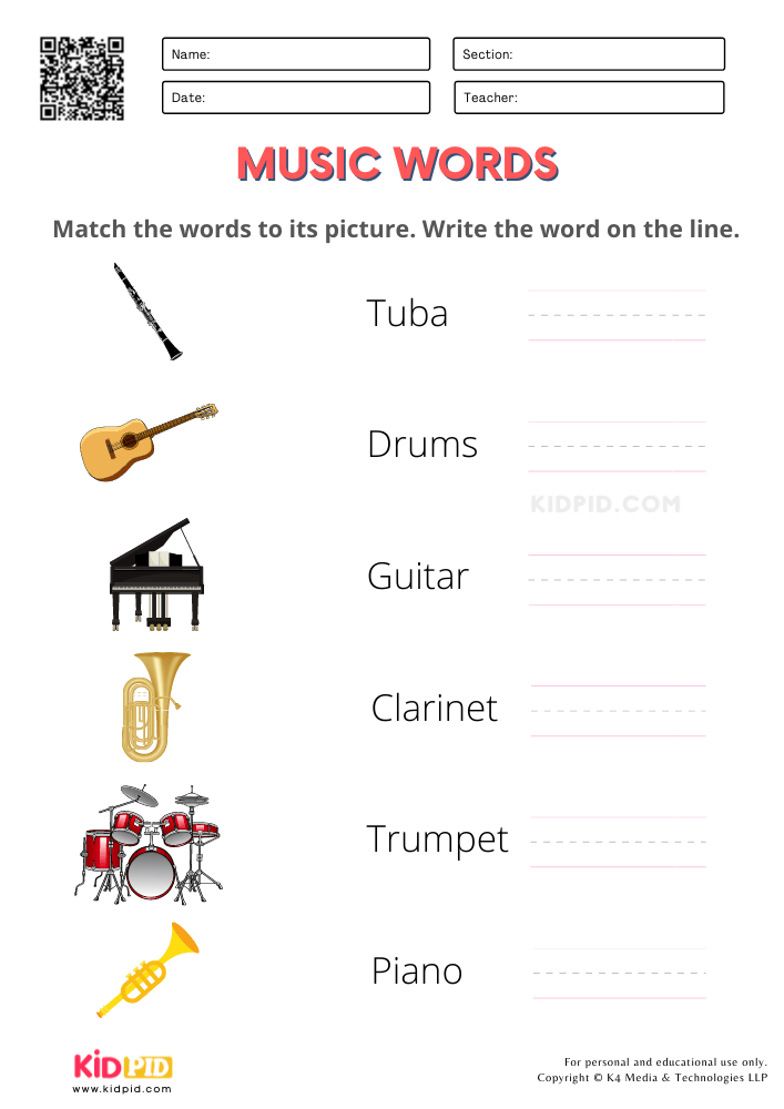 Printable Music Worksheets For Kids Kindergarten Music Music Worksheets