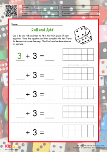 Roll and Add Activity Printables for Kids - Kidpid