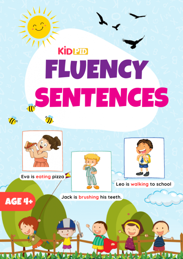 Fluency Sentences Book for Children Age 4 -8 Years - Kidpid