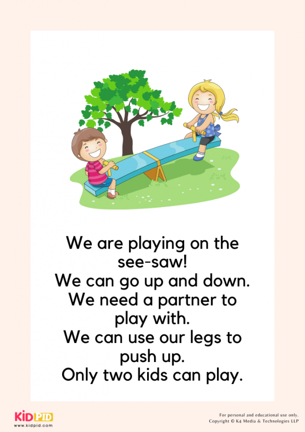 Playtime Rhymes Booklet For Kids - Kidpid