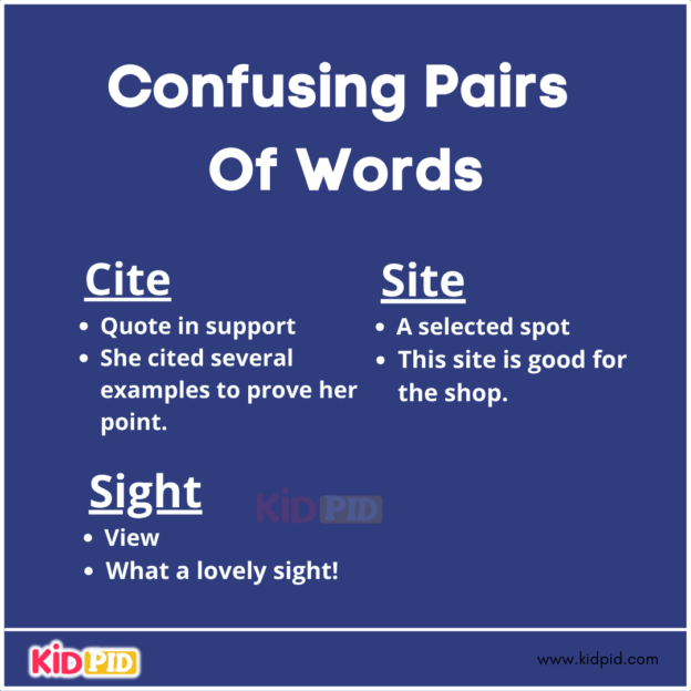 Common Confusing English Words with Meaning - Kidpid
