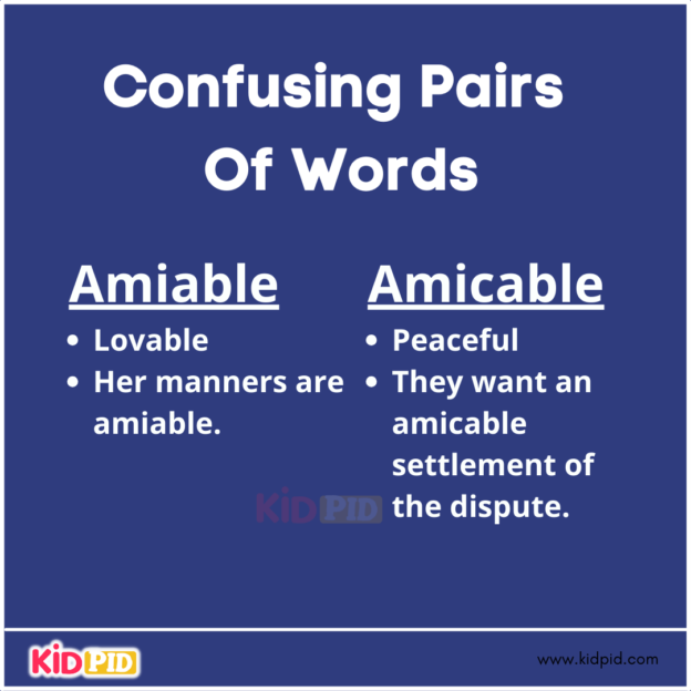 Common Confusing English Words with Meaning - Kidpid