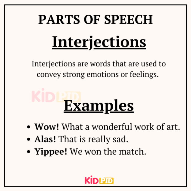 Parts of Speech Examples and Rules - Kidpid