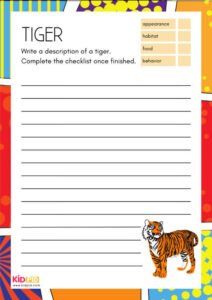Animal Description Writing Worksheet - Kidpid
