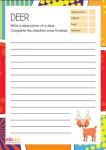 Animal Description Writing Worksheet - Kidpid