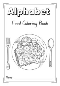 Food Alphabet Coloring Book - Kidpid