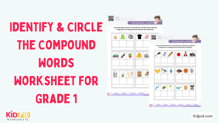Form Compound Words Printable Worksheets for Grade 1 - Kidpid