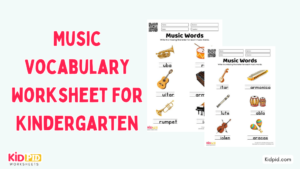 Music Vocabulary Worksheet For Kindergarten - Kidpid