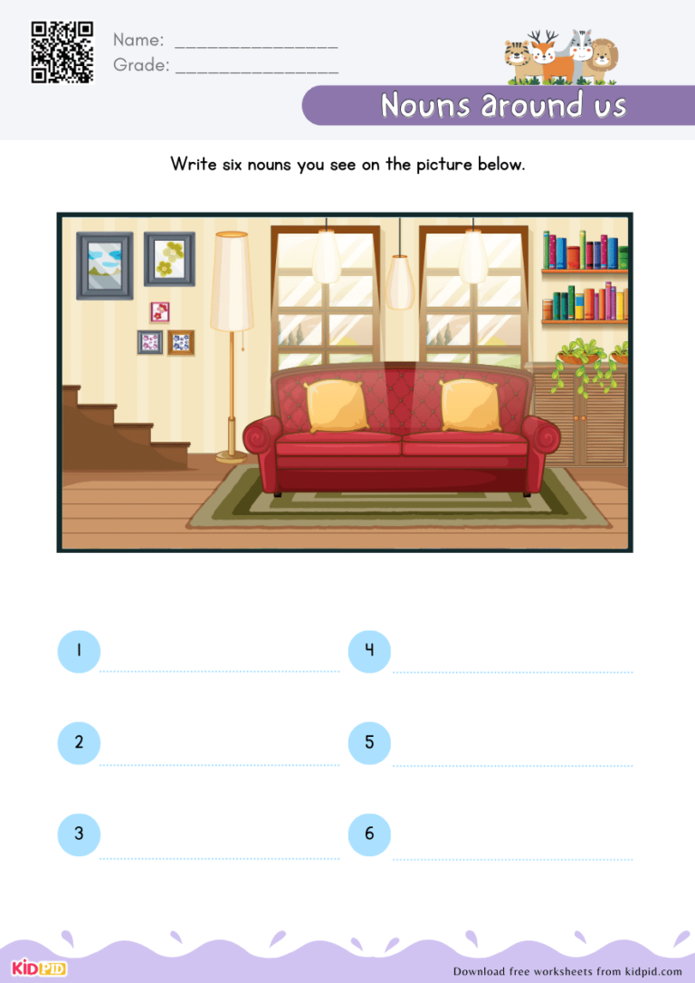 Nouns Around Us Worksheet - Kidpid