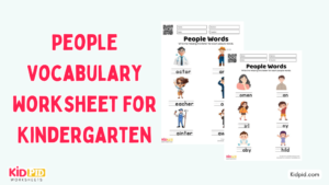 People Vocabulary Worksheet For Kindergarten - Kidpid