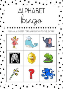 Pictorial Alphabet Bingo Boards - Kidpid