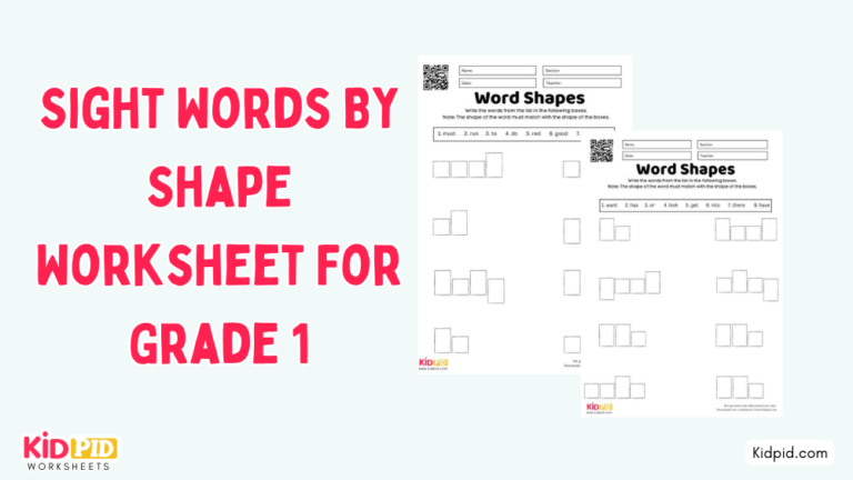 Sight Words By Shape Worksheet For Grade 1 - Kidpid