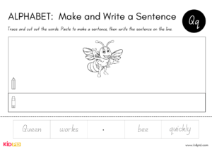 Alphabet Handwriting and Sentence Structure Worksheet - Kidpid