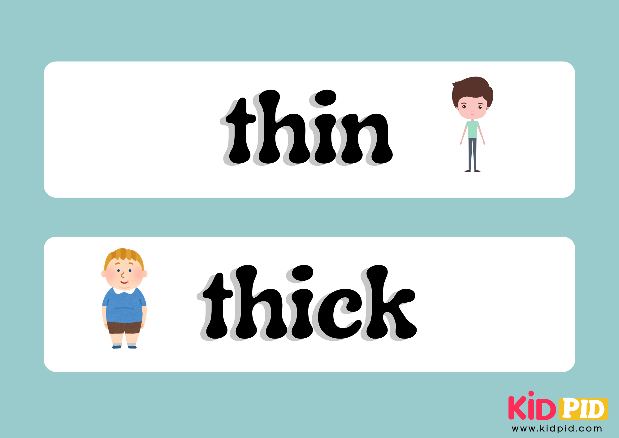 Antonyms Flashcards For Grade 1 - Kidpid