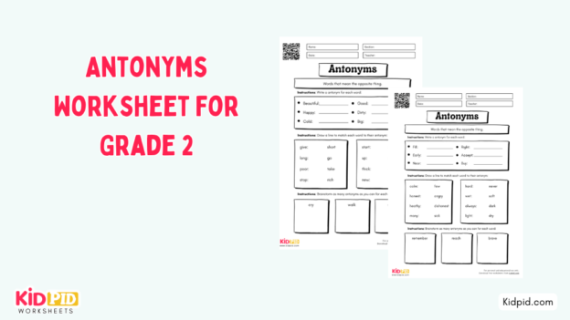 Antonyms Worksheet For Grade 2 - Kidpid