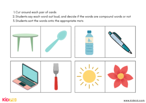 Compound Word Sorting Flashcard Activities for Grade 1 - Kidpid