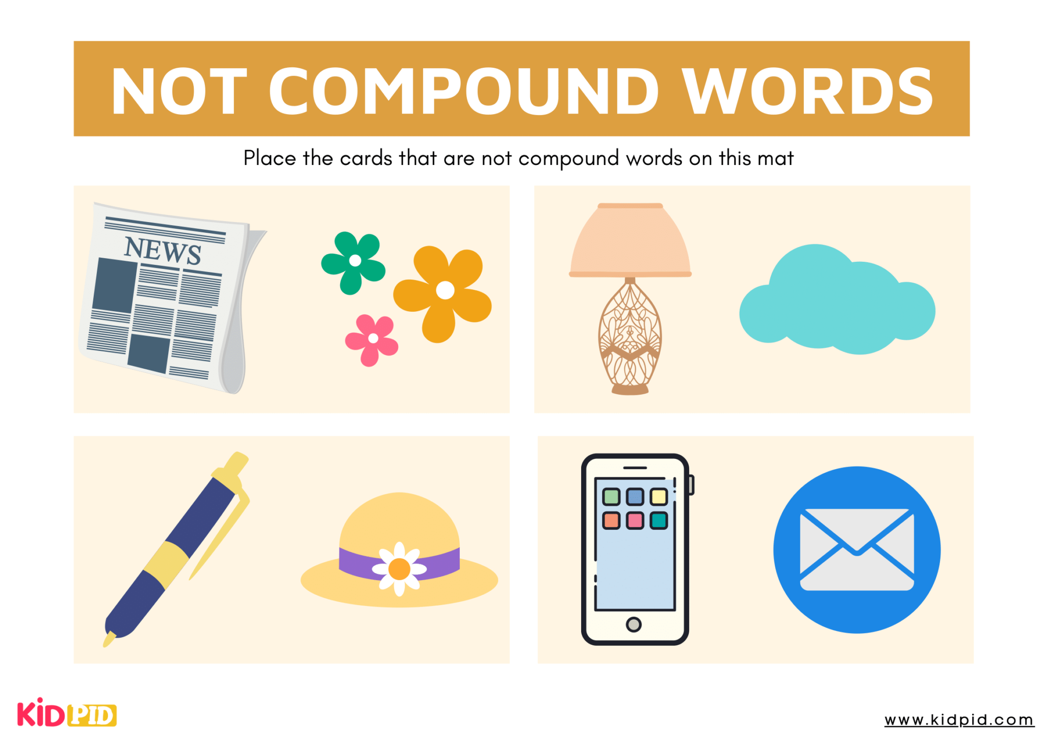 Compound Word Sorting Flashcard Activities for Grade 1 - Kidpid