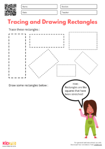 Drawing Shapes Practice Worksheet for Kindergarten - Kidpid