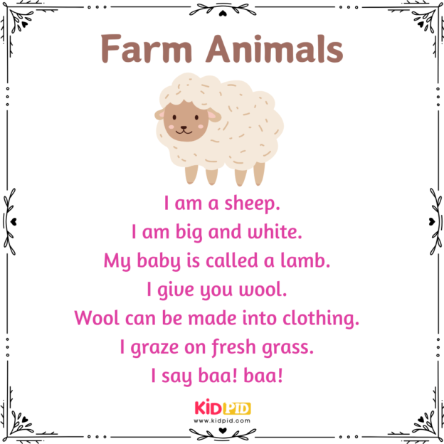 Farm Animals Reading Book for Kindergarten - Kidpid