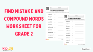 Find Mistake and Compound Words Worksheet for Grade 2 - Kidpid