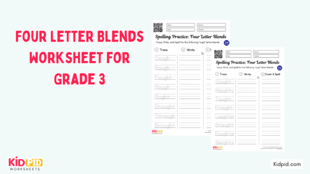 Four Letter Blends Worksheet for Grade 3 - Kidpid