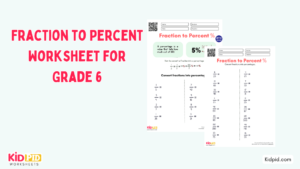 Fraction to Percent Worksheet for Grade 6 - Kidpid