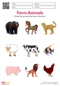 Identify Ocean Forest & Farm Animal Worksheet - Kidpid