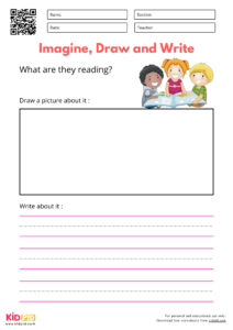Imagine, Draw and Writing Practice Worksheet for Kindergarten - Kidpid